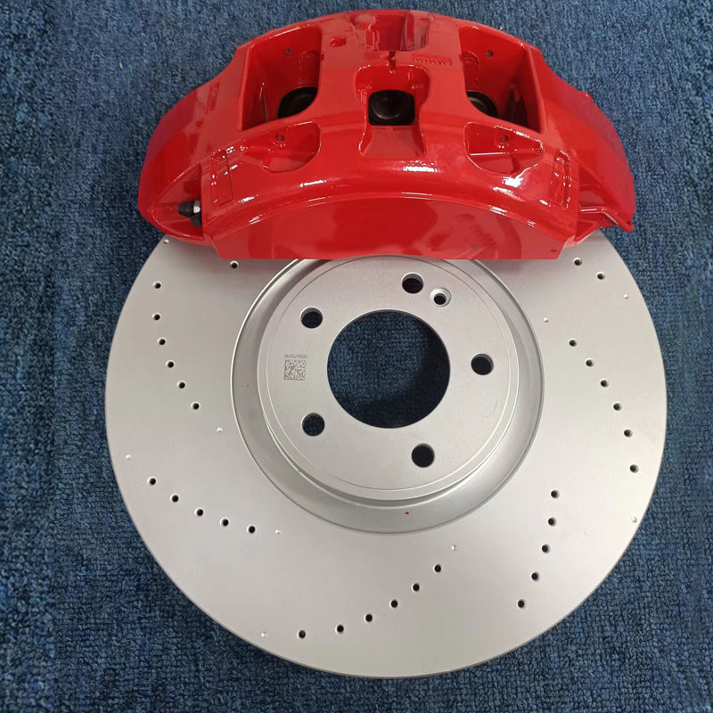 Front Modified AMG Big 6 Piston Monoblock Mercedes Red Brake Calipers ...